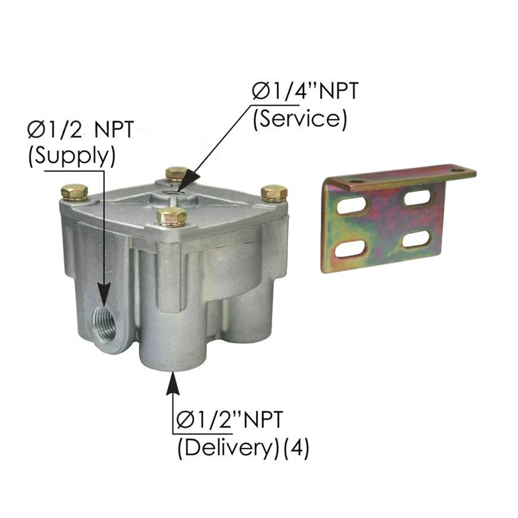 R12V Type Relay Valve 4PSI 170.102626 102626N | KAHGO Truck Parts